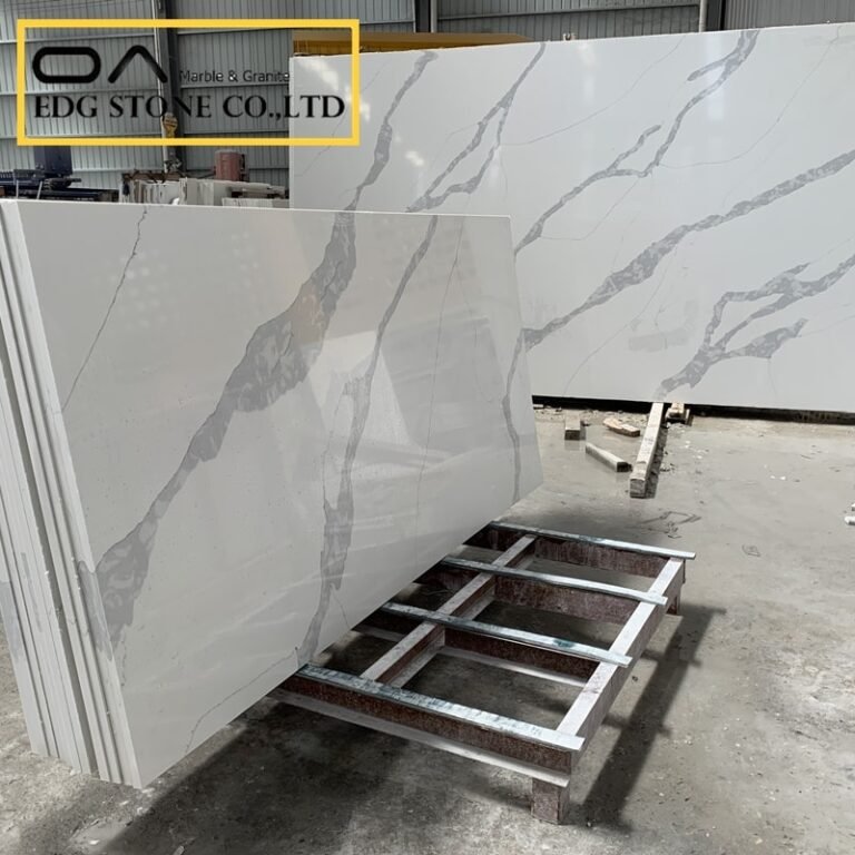 White Quartz Stone With Grey Veins
